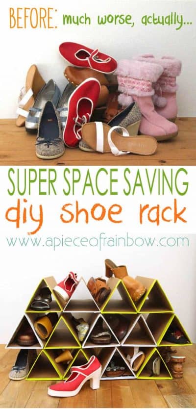 30 DIY Shoe Rack Ideas To Organize Your Space